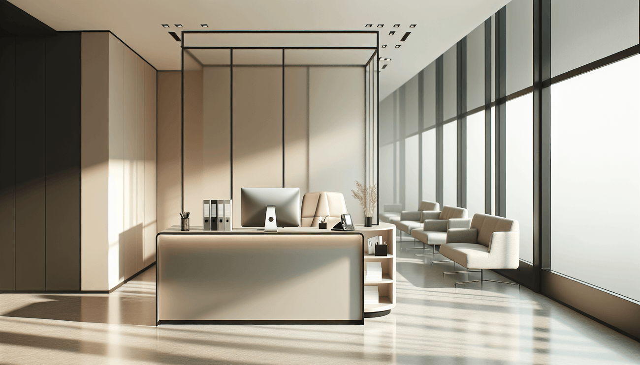 Reception Desk With Privacy Panels