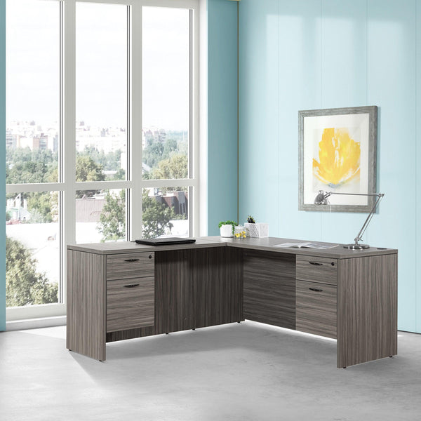 Napa 'L' Shape Desk w/ Hanging Drawer Peds | Office Desks