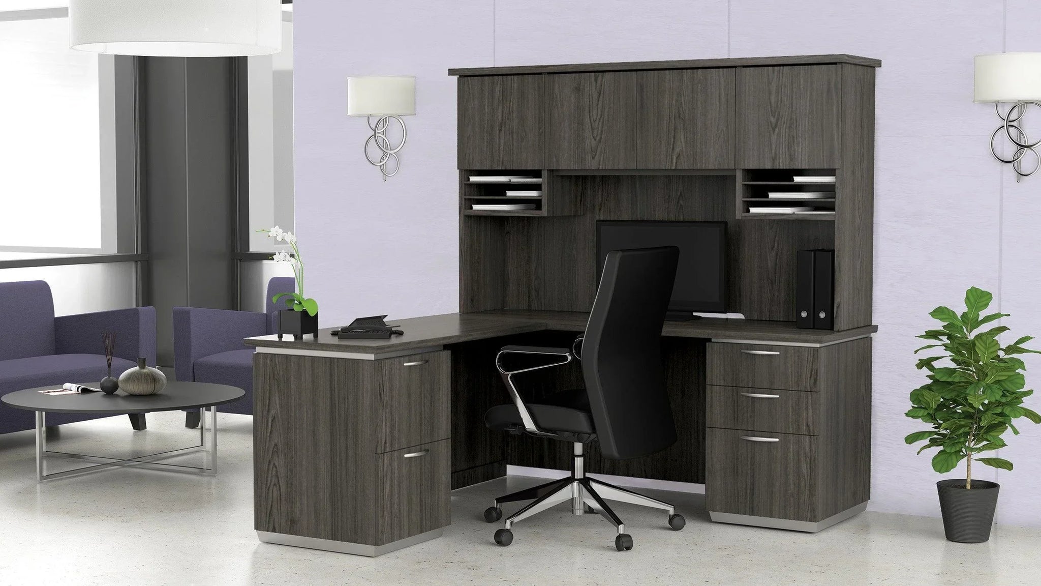 TUX-4345 - Tuxedo Slim 'L' Shape Desk by OSP