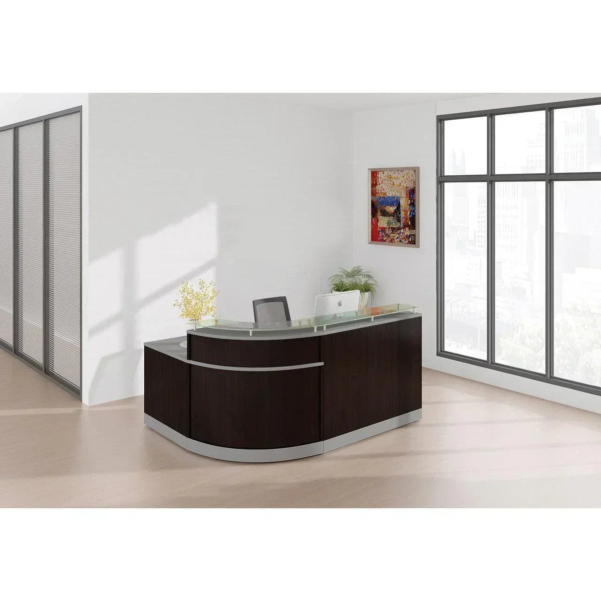 Cosmo Collection L Shape Reception Typical by Office Source | Office ...