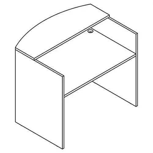 OSP 48" Napa Reception Desk with Wood Reception Top – aceofficesystems.com