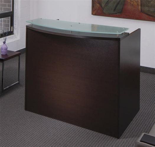 OSP 48" Napa Reception Desk with Glass Reception Top – aceofficesystems.com