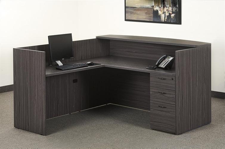 Napa 'L' Shape Reception Desk, Classic Design, 5 Color Finishes - OSP ...