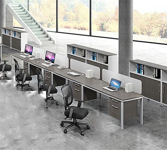 Boss Simple System Four White Computer Office Desk – aceofficesystems.com