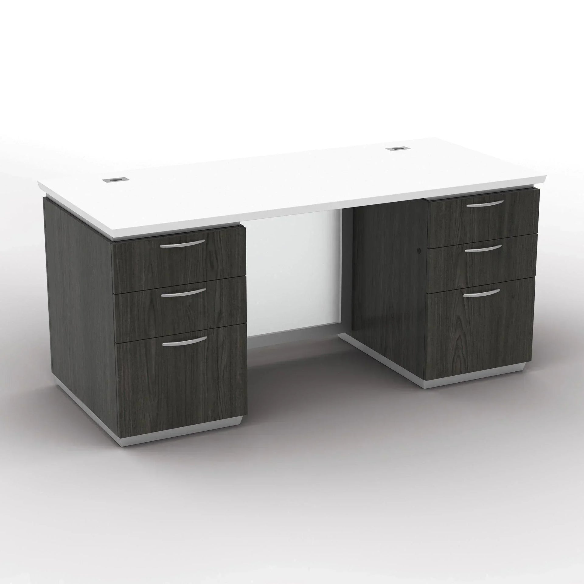 TUX-TYP3 - Tuxedo 66" Double Pedestal Desk by OSP